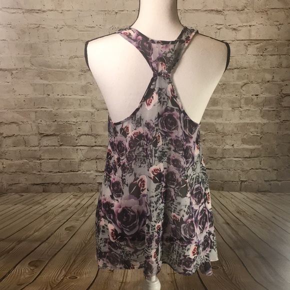 Tramp | Tops | Tramp Floral Racerback Flowy Flower Tank | Poshmark
